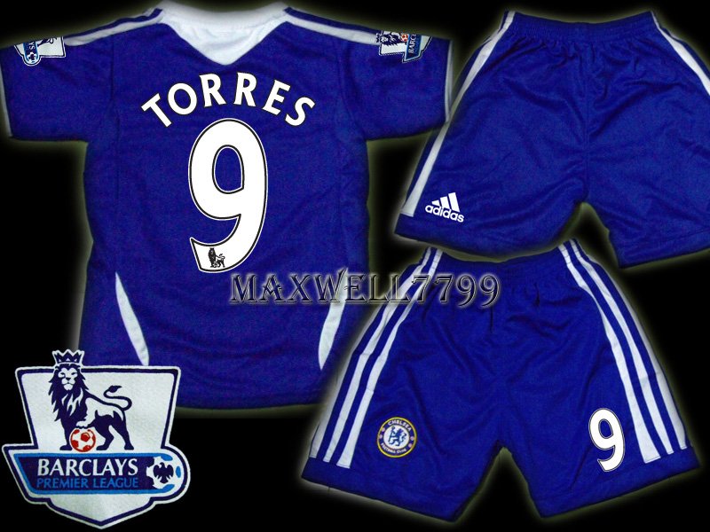 11-12 CHELSEA HOME TORRES 9 PREMIER PATCH KITS KIDS SHORTS JERSEY # M,XL