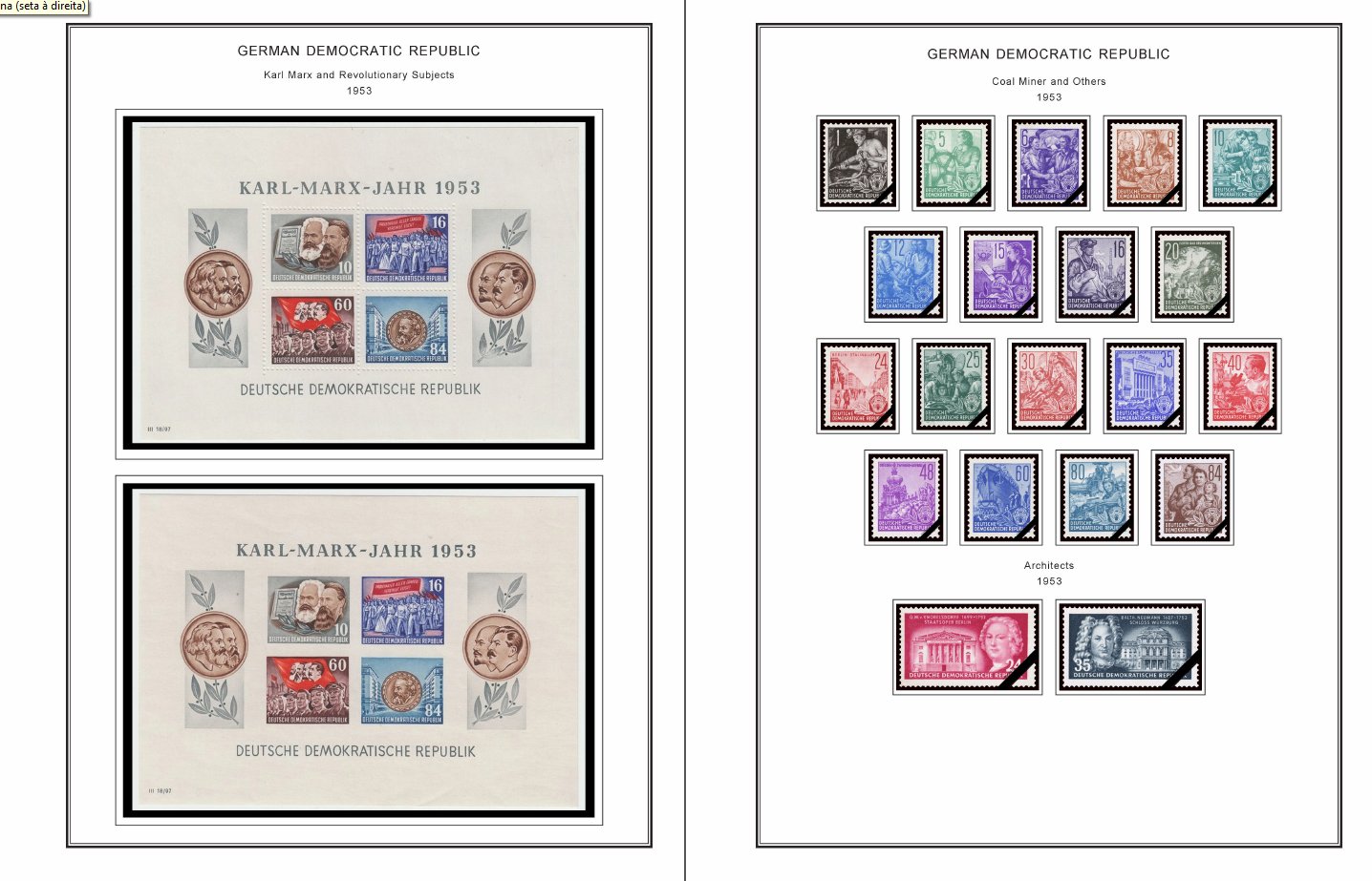 GERMANY [EAST-DDR] STAMP ALBUM PAGES CD 1949-1990 (334 color ...