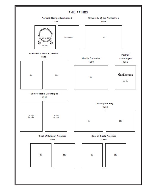 PHILIPPINES STAMP ALBUM PAGES 1854-2011 (548 pages)