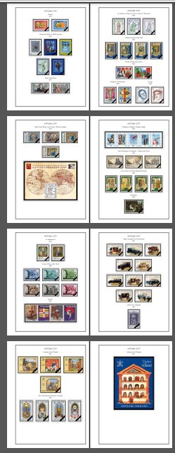 VATICAN CITY STAMP ALBUM PAGES 1921-2011 (191 color illustrated pages)