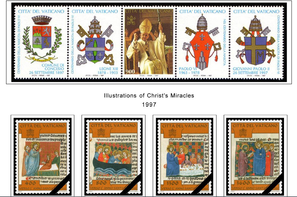 VATICAN CITY STAMP ALBUM PAGES 1921-2011 (191 color illustrated pages)