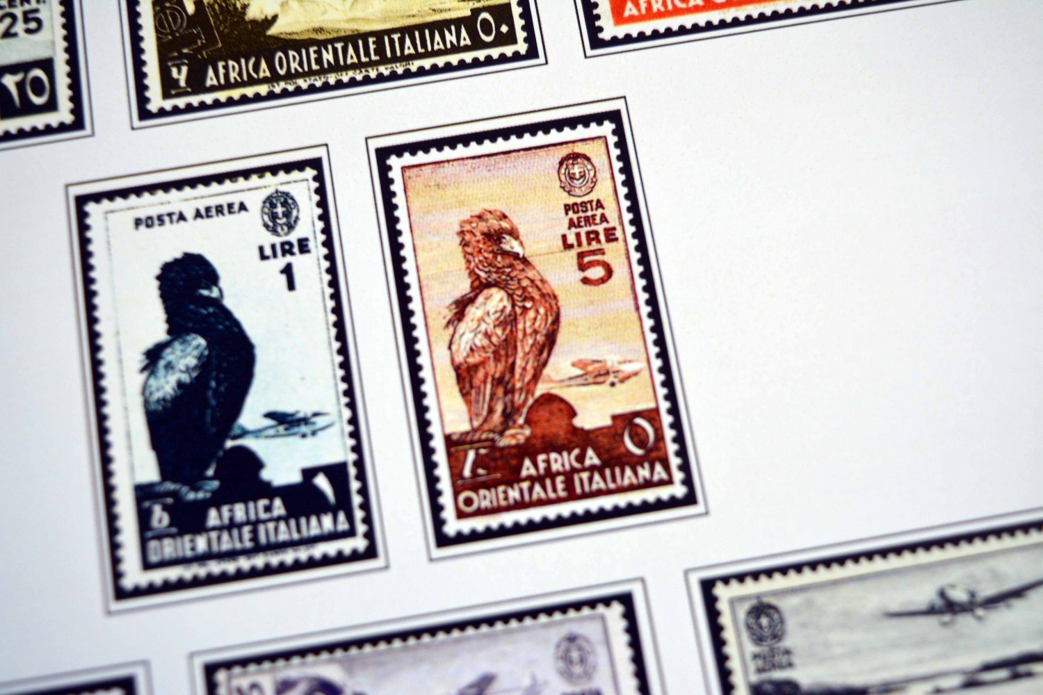 COLOR PRINTED ITALIAN EAST AFRICA 1938-1942 STAMP ALBUM PAGES (7 ...