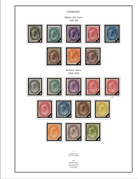 COLOR PRINTED CANADA 1851-2010 STAMP ALBUM PAGES (373 illustrated pages)