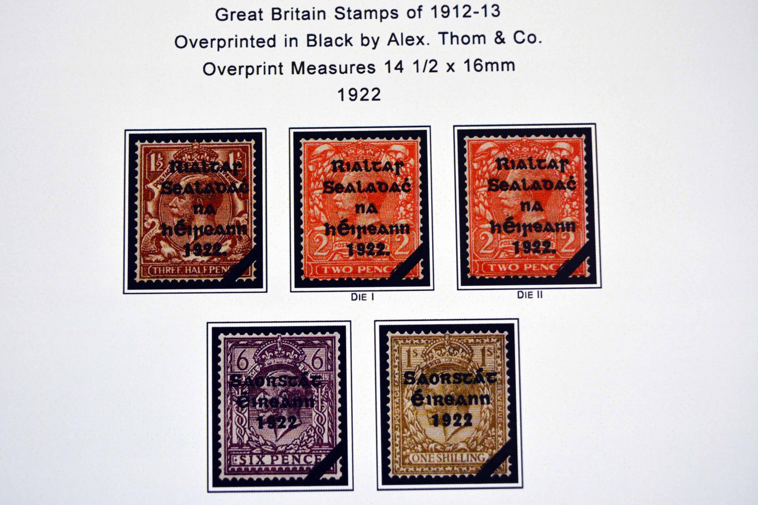 COLOR PRINTED IRELAND [CLASS.] 1922-1970 STAMP ALBUM PAGES (13 ...