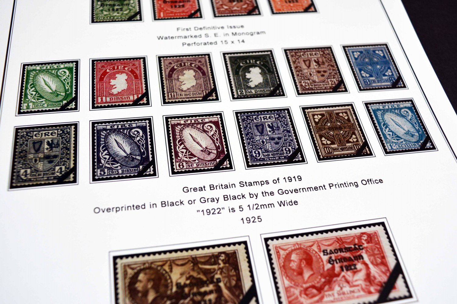 COLOR PRINTED IRELAND [CLASS.] 1922-1970 STAMP ALBUM PAGES (13 ...