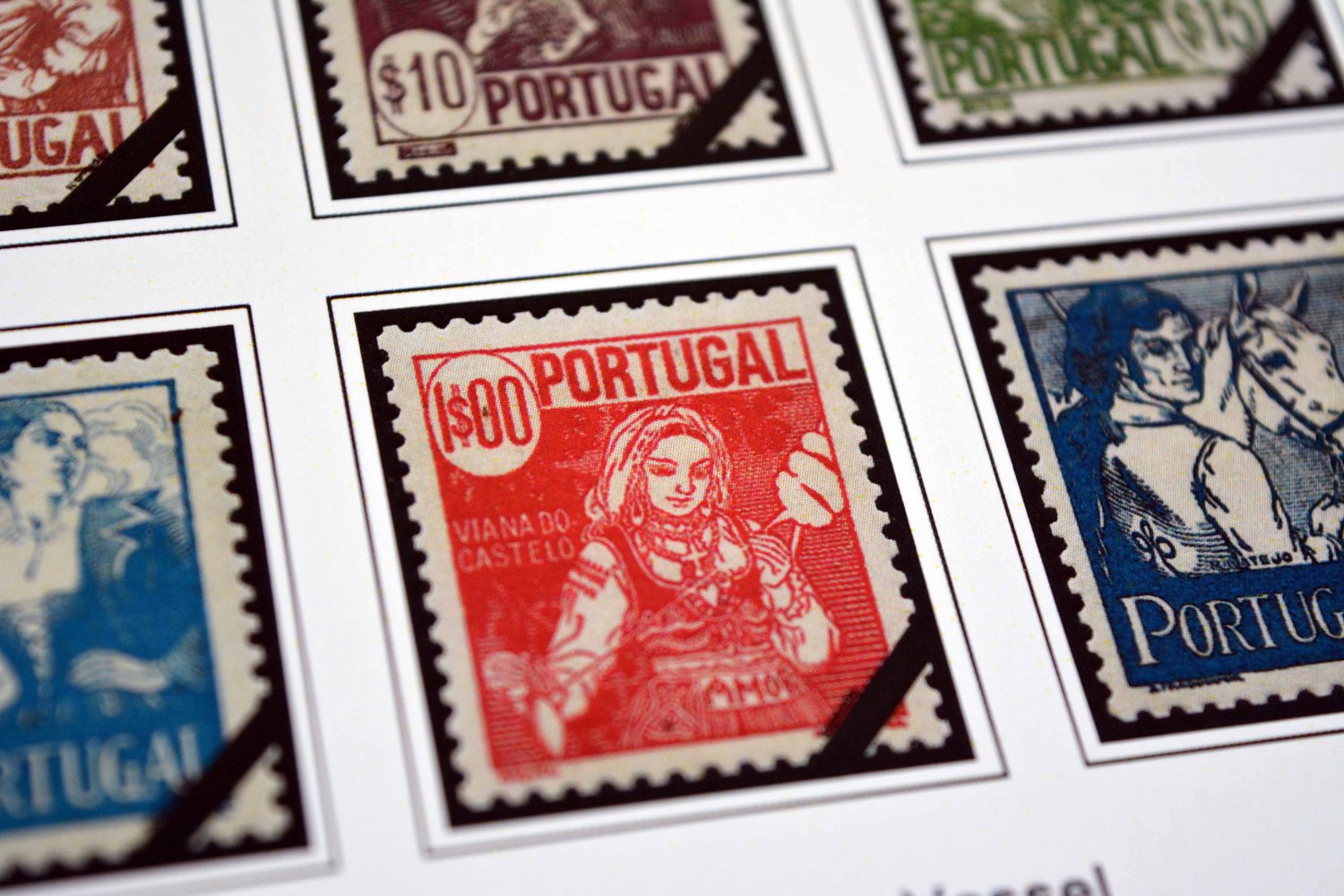 COLOR PRINTED PORTUGAL 1941-1973 STAMP ALBUM PAGES (58 illustrated pages)