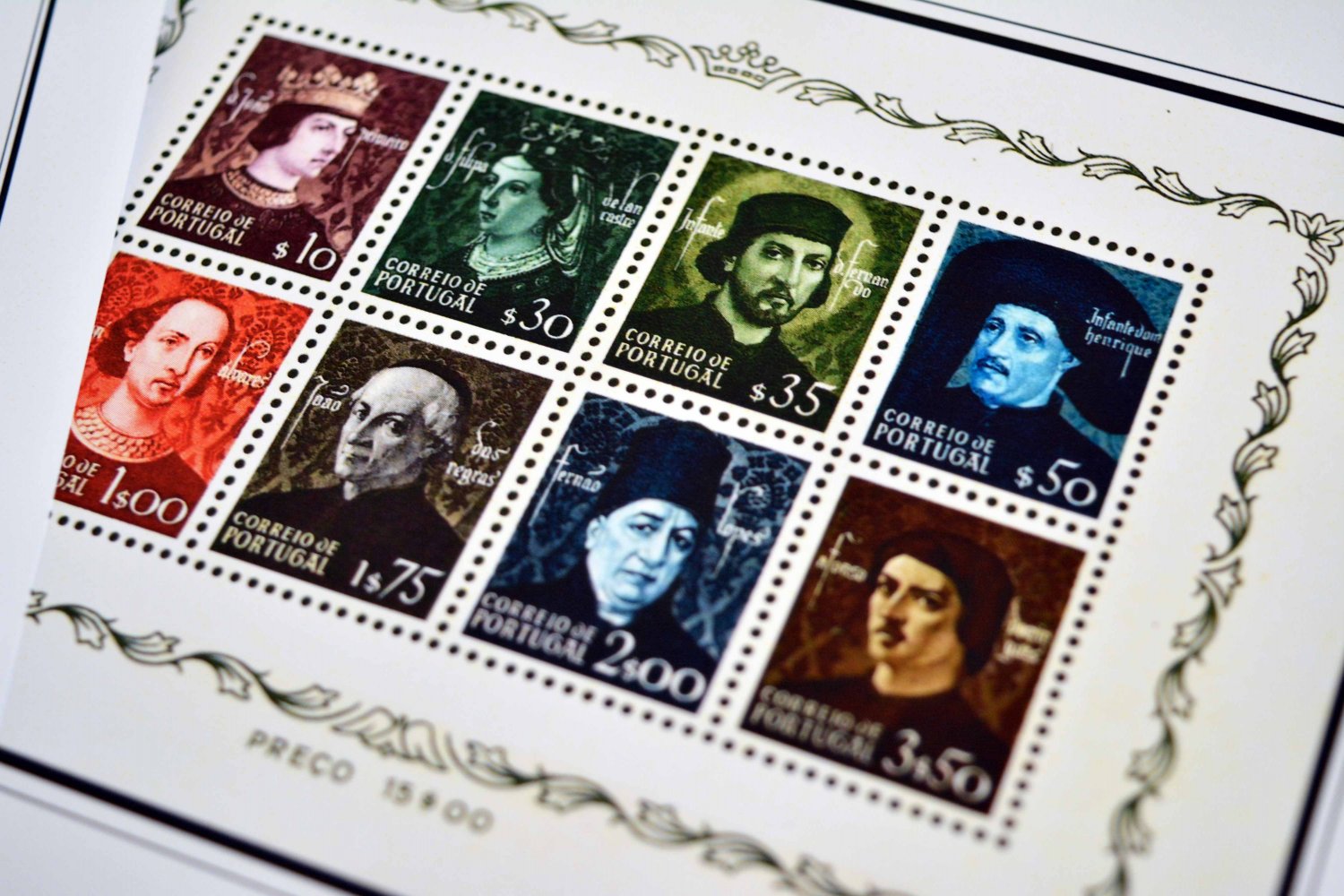 COLOR PRINTED PORTUGAL 1941-1973 STAMP ALBUM PAGES (58 illustrated pages)