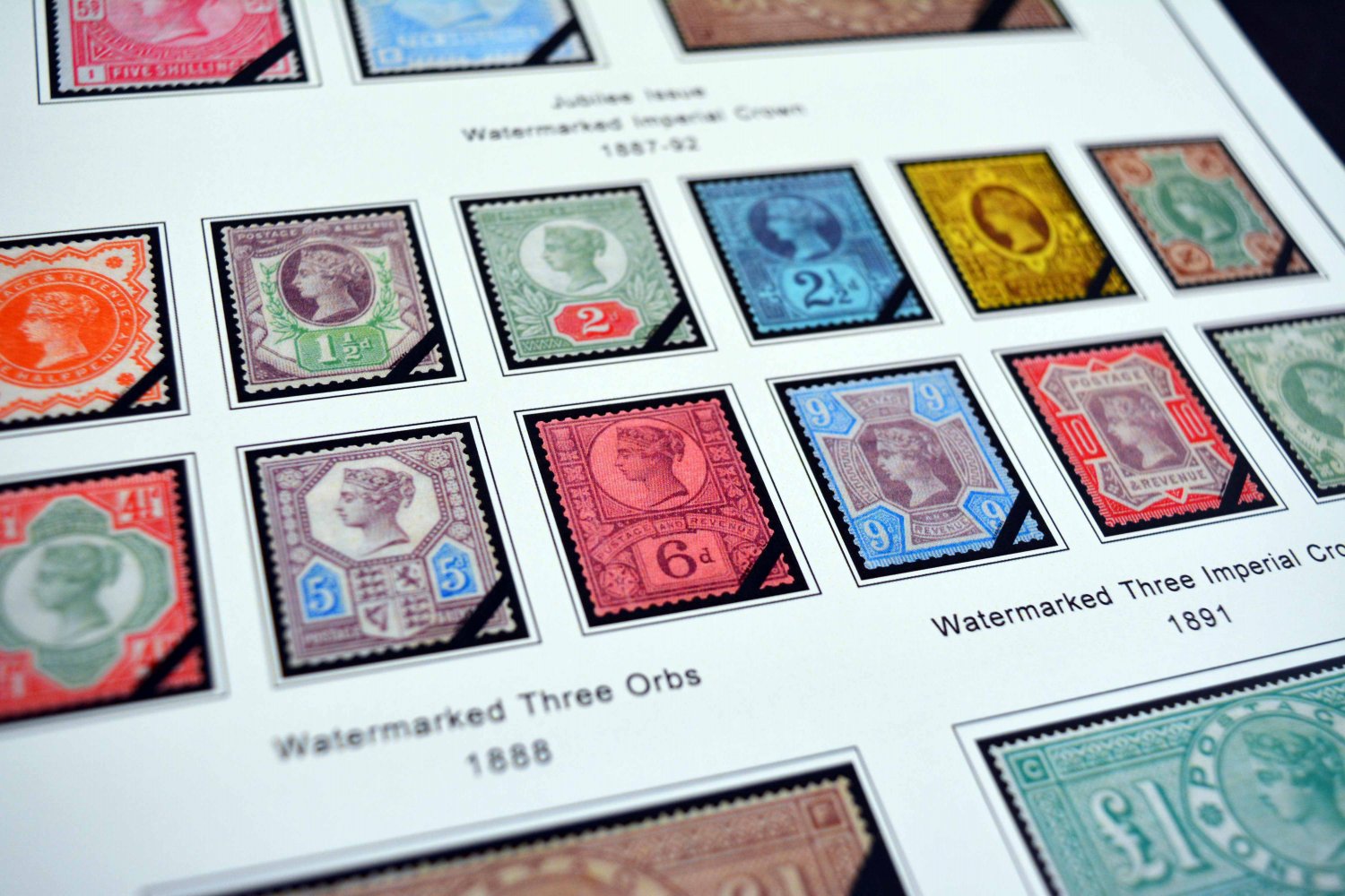 COLOR PRINTED GREAT BRITAIN [CLASS.] 1840-1951 STAMP ALBUM PAGES (28 ...