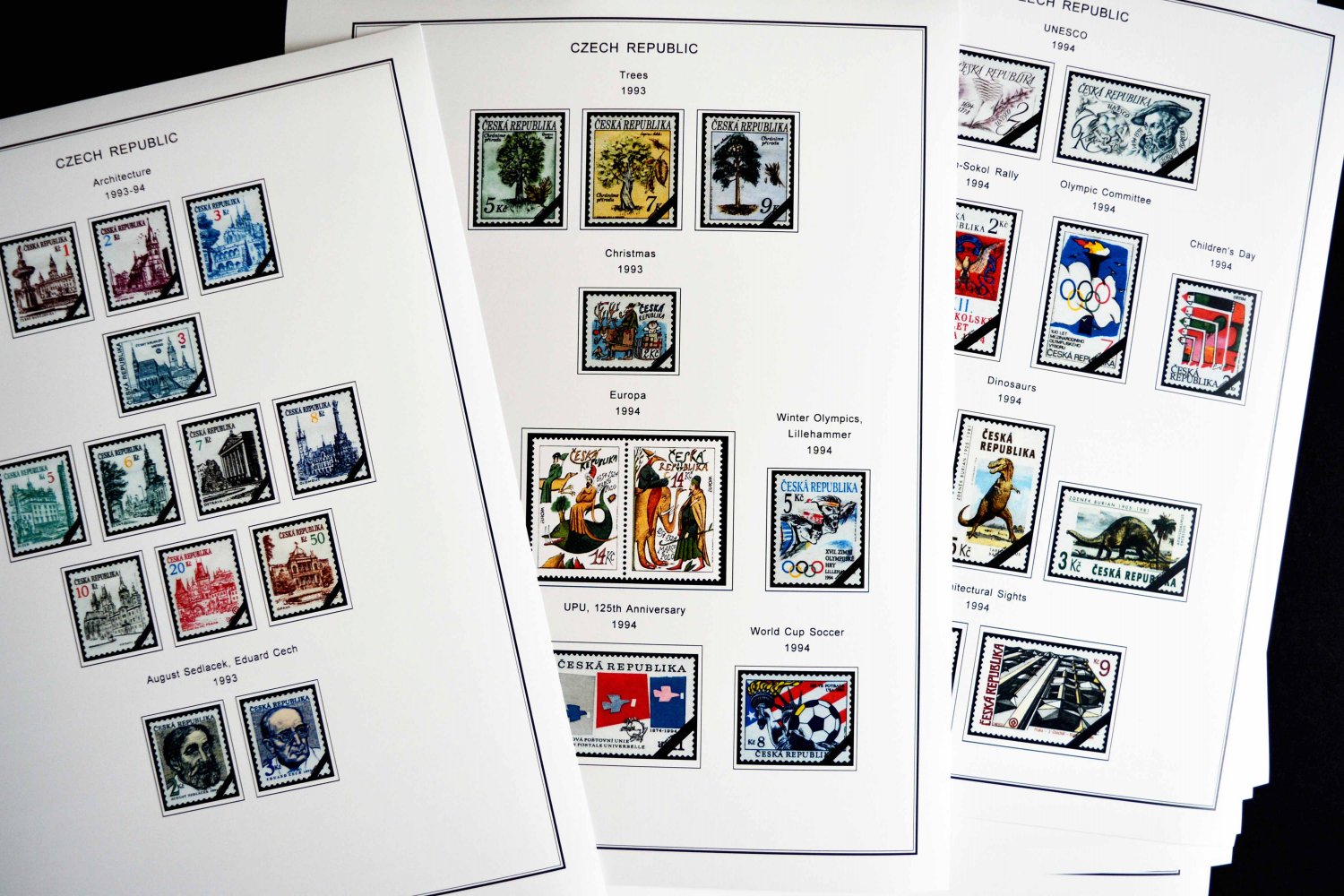 COLOR PRINTED CZECH REPUBLIC 1993-2010 STAMP ALBUM PAGES (90 ...