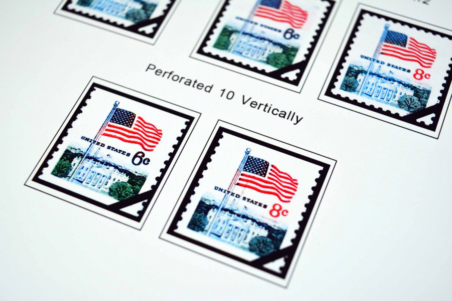 COLOR PRINTED U.S.A. 1966-1980 STAMP ALBUM PAGES (55 illustrated pages)