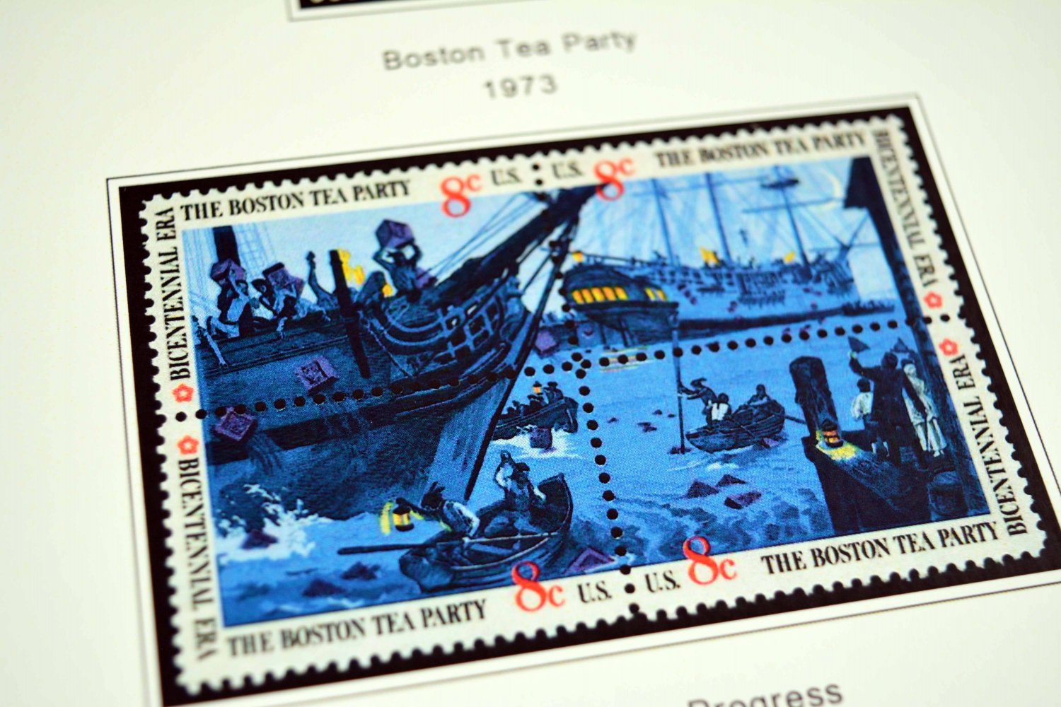 COLOR PRINTED U.S.A. 1966-1980 STAMP ALBUM PAGES (55 illustrated pages)