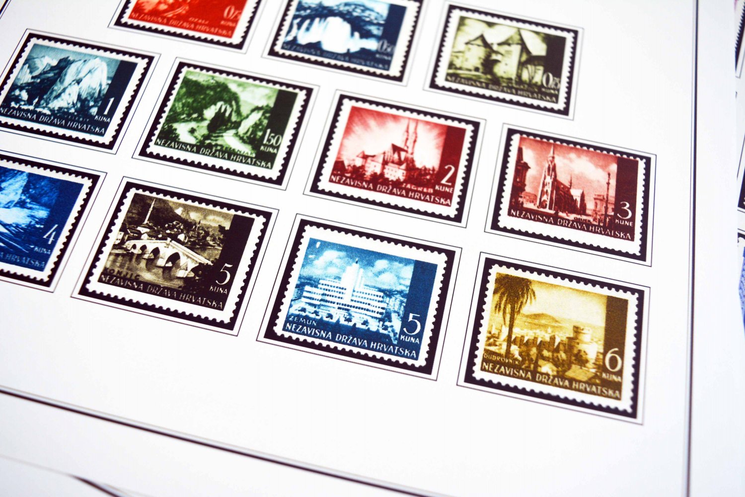 COLOR PRINTED CROATIA [NDH] 1941-1945 STAMP ALBUM PAGES (30 illustrated ...