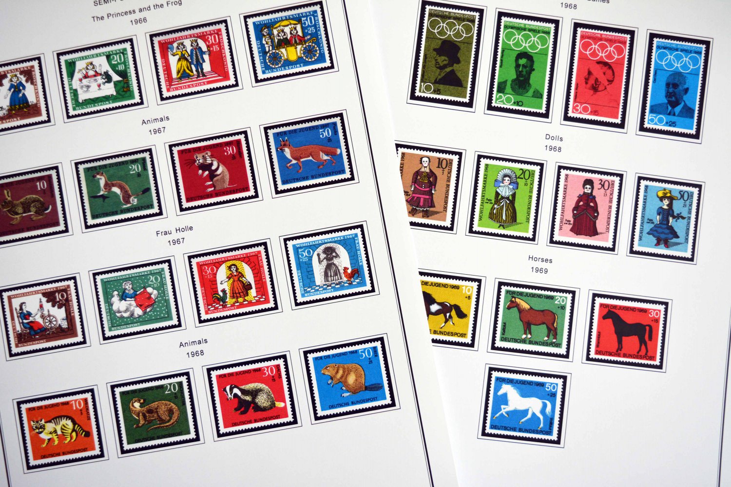 COLOR PRINTED GERMANY 1949-2010 STAMP ALBUM PAGES (299 illustrated pages)