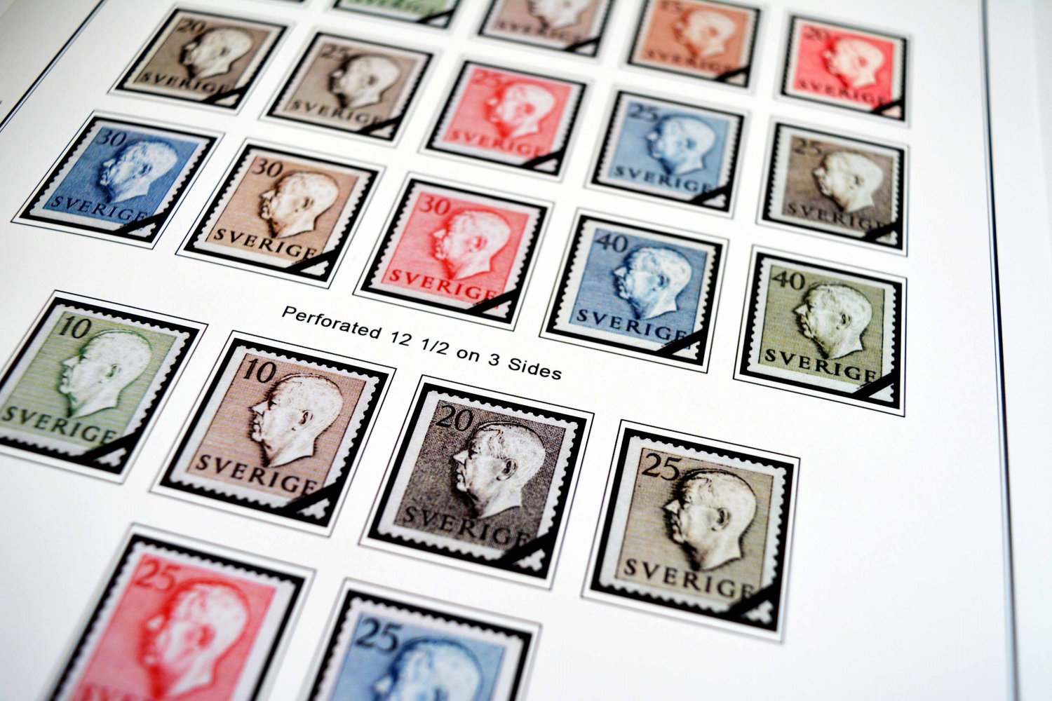 COLOR PRINTED SWEDEN 1855-2010 STAMP ALBUM PAGES (264 illustrated pages)