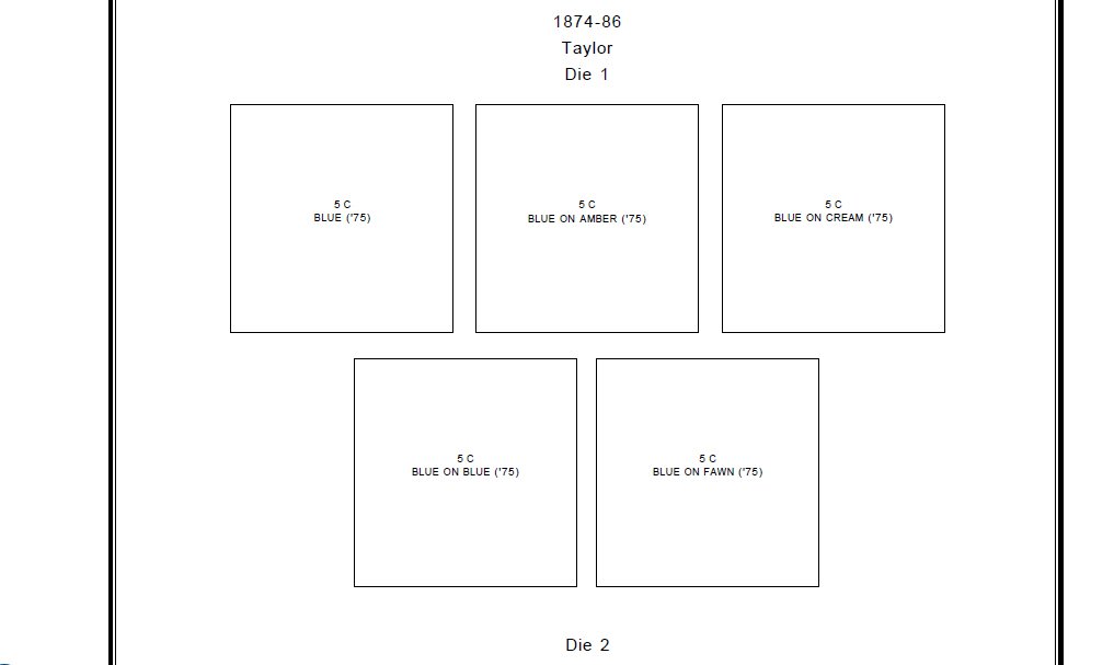 U.S.A. ENVELOPE CUT SQUARES STAMP ALBUM PAGES 1853-1974 (111 pages)