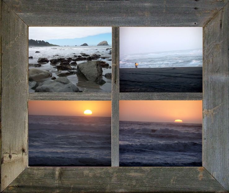 3" Barn Window Picture Frames for (4) 5 X 7 s