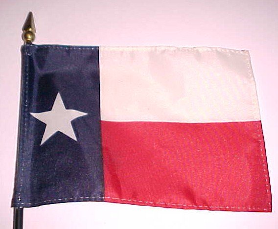 Mini Texas Flags 4X6 Lot of 5