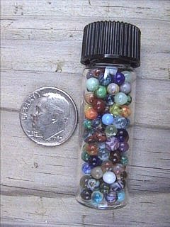 @140 Miniature Glass Marbles by J. R. Hooper