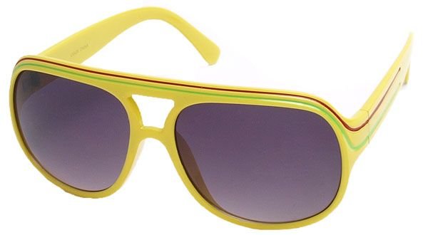 Rasta plastic frame aviator style