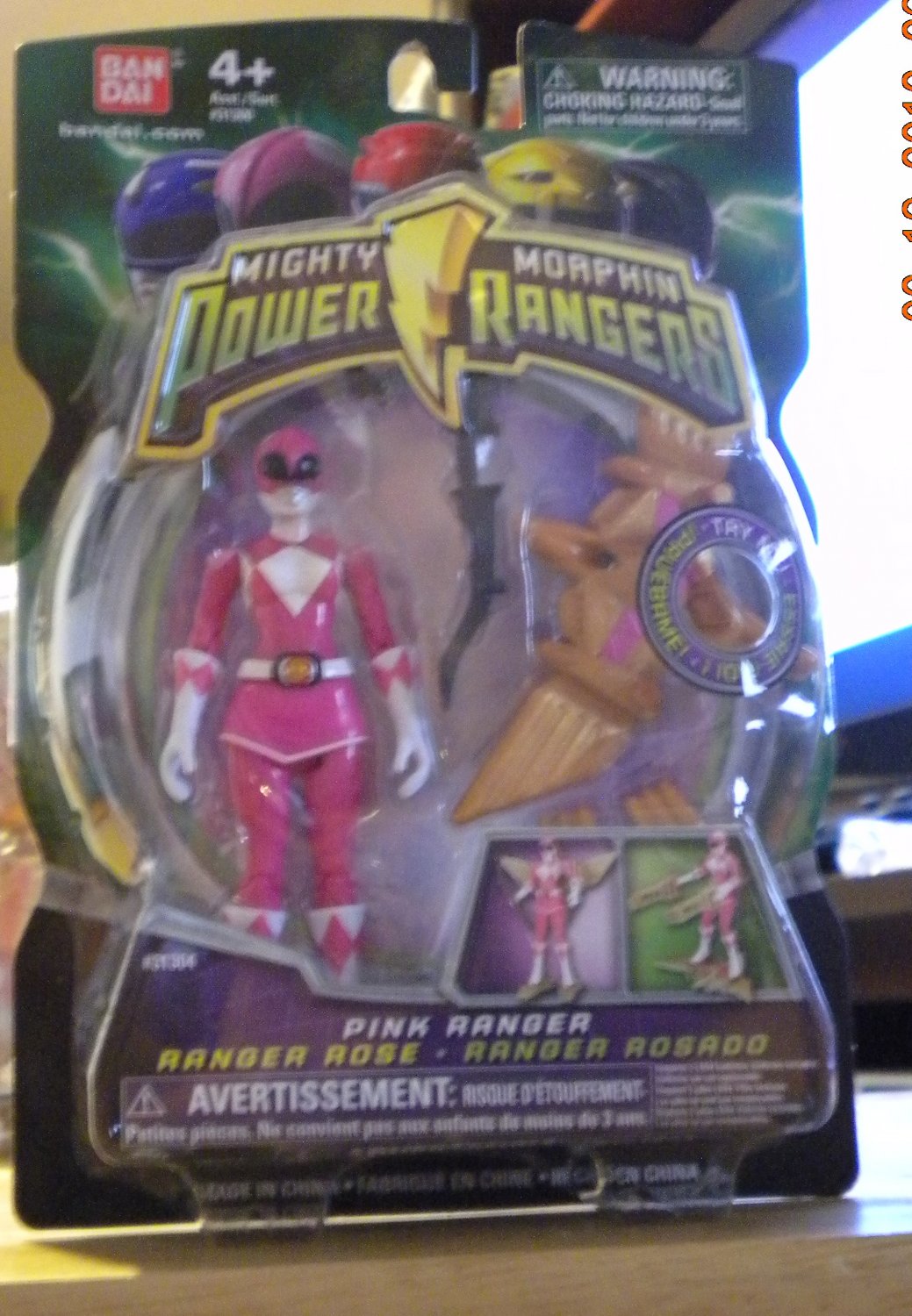 Mighty Morphin Power Rangers Pink Ranger Dino Flyer Rare Action Figure ...