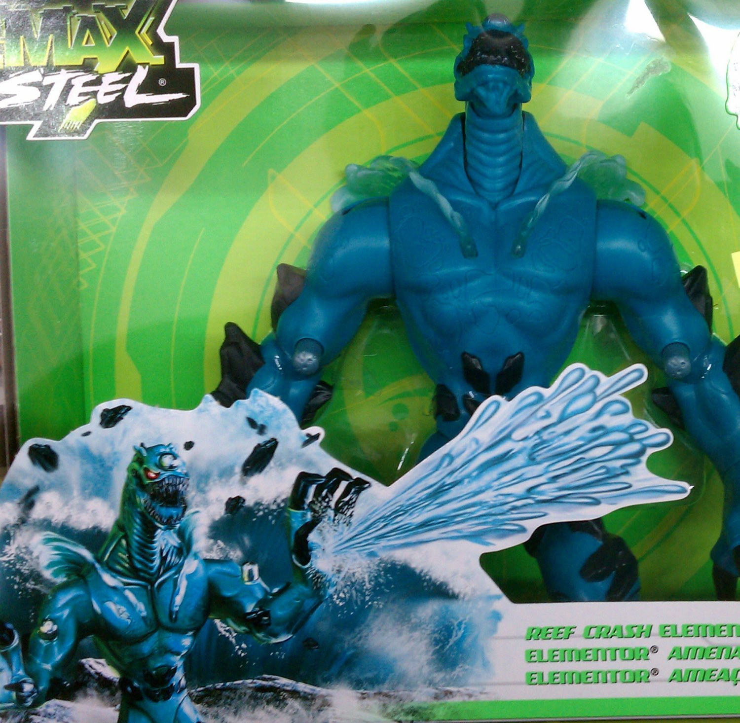 Mattel Max Steel N-Tek Adventures Reef Crash Elementor Figure New Rare VHTF