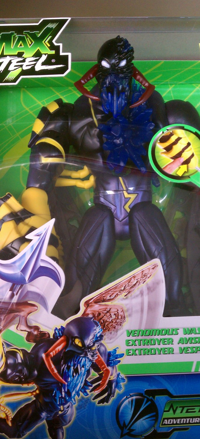 Mattel Max Steel N-Tek Adventures Venomous Wasp Extroyer Figure New ...