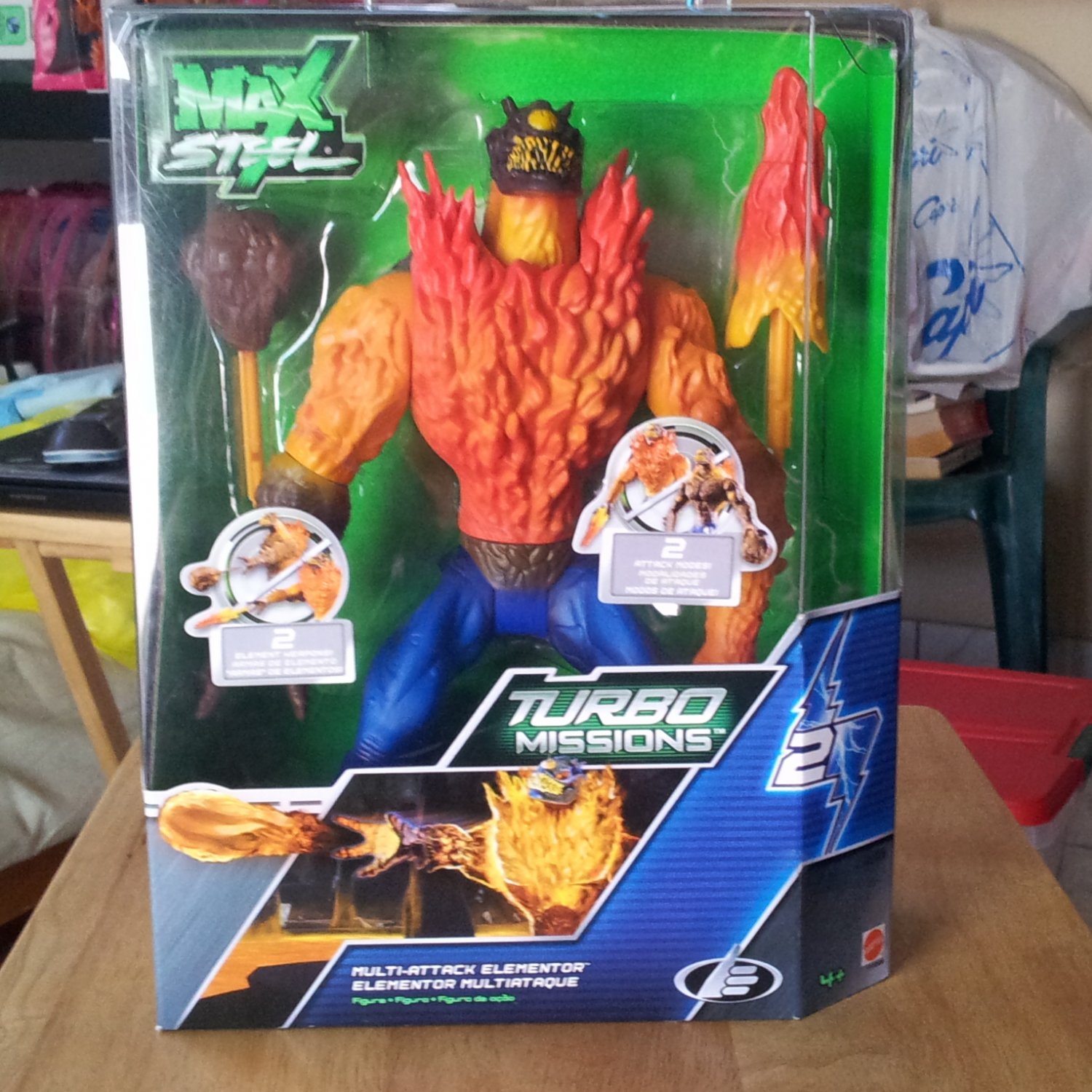 Mattel Max Steel Multi-Attack Elementor Fire Mode Figure New Rare VHTF