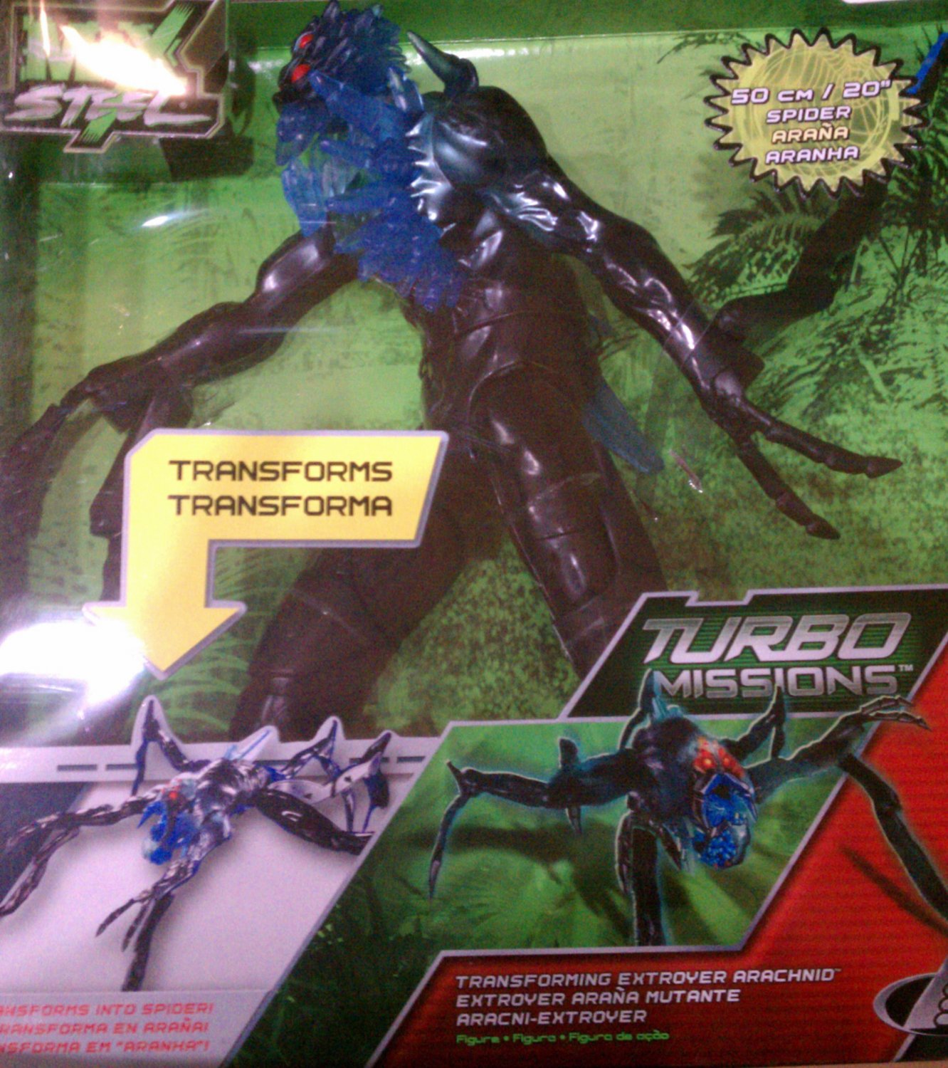 Mattel Max Steel Turbo Missions Transforming Arachnid Extroyer Figure ...