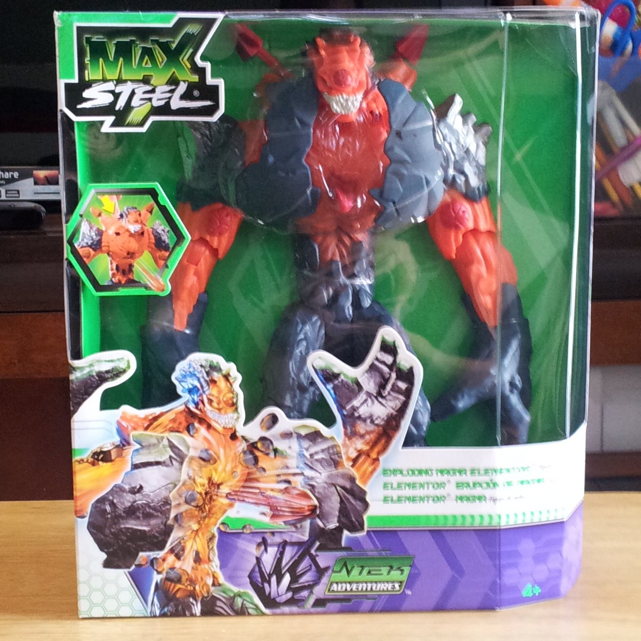 Mattel Max Steel NTek Exploding Magma Elementor New