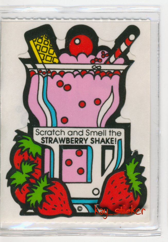 Mello Smello STRAWBERRY SHAKER Scratch and Sniff Sticker