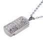 Stainless Steel Crystal USB2.0 Flash drive Necklace (8GB)