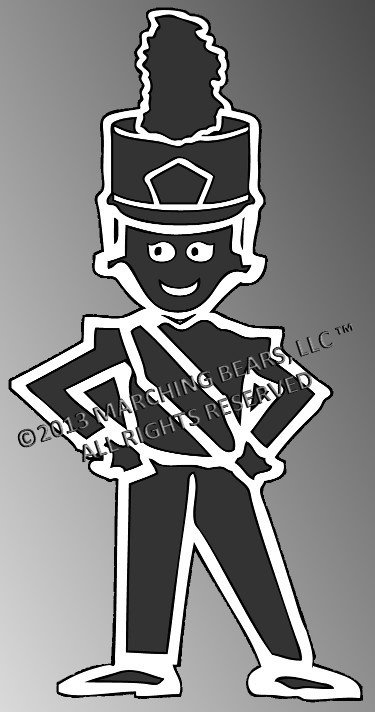 SHAKO - Marching Band / Drum Corps Person Decal - FEMALE