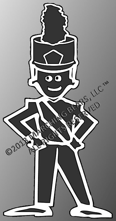 SHAKO - Marching Band / Drum Corps Person Decal - MALE