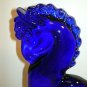 MOSSER PADEN CITY GLASS COBALT BLUE 11.5" TALL ART DECO GRECIAN PONY HORSE