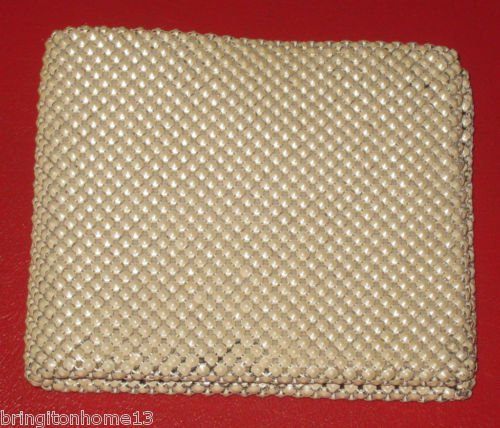 MESH METAL WALLET BIFOLD W. GERMANY ECHT PRYM 2 1940'S