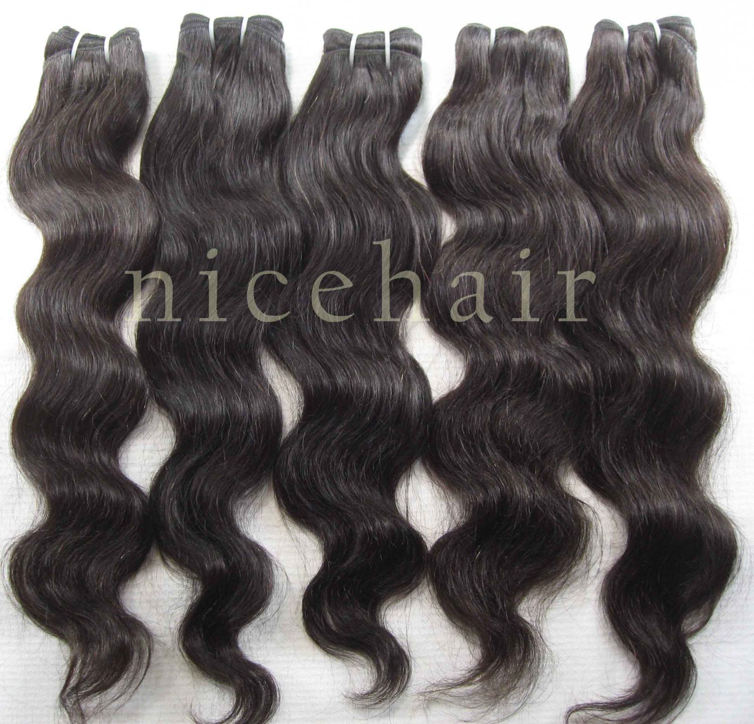 Natural Indian remy hair weave Body wave Hair weft 12" 8oz 2paks #1B #2 ...