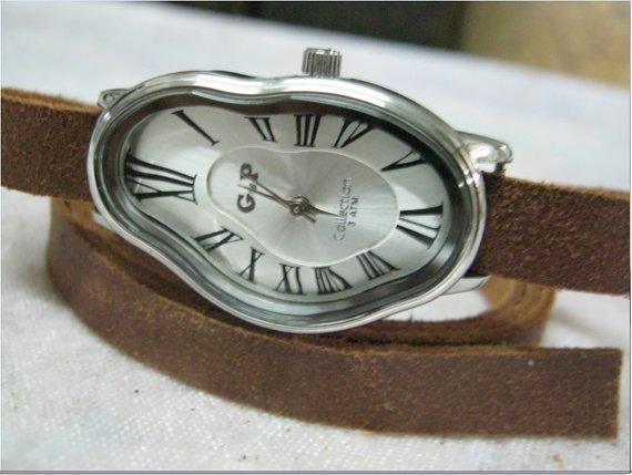 Elegant Ladies Watch,Wavy Time Warp watch,Dali Fluid melted watch,Wrist ...