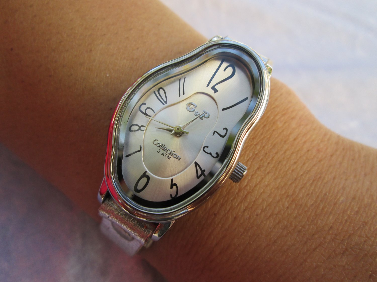 Personalized watch Elegant Wavy Time Warp silver Ladies Watch Dali ...