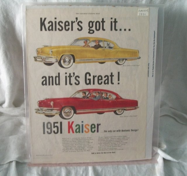 Kaiser 1951 Print Ad Deluxe