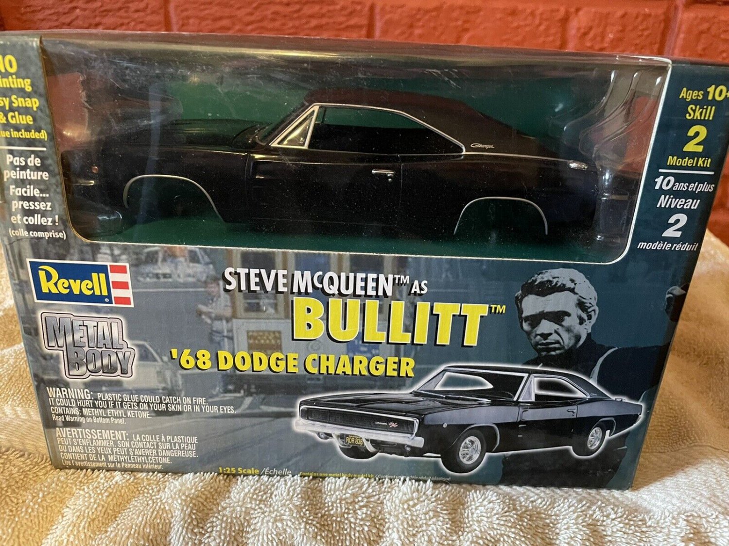 Revell 68 Dodge Charger Steve McQueen Bullitt 1:25 Scale Metal Model ...