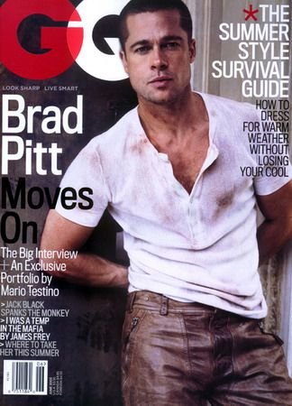 GQ Magazine-Brad Pitt Cover 06/2005
