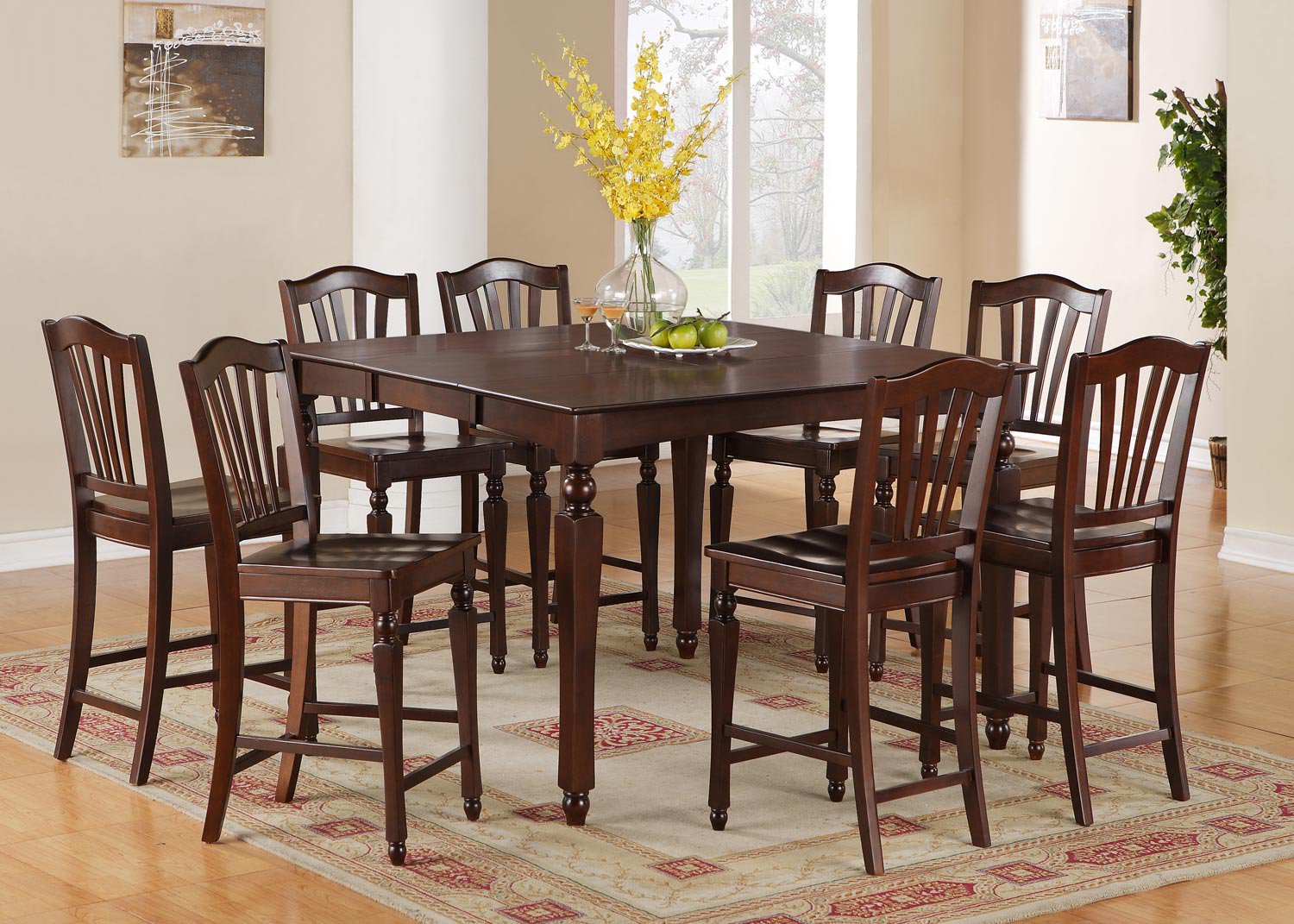 Chelsea Gathering Counter Height Dining table Set in Mahogany color ...