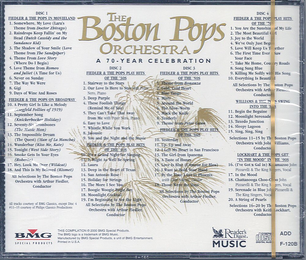 The Boston Pops Orchestra (4 CD) A 70 Year Celebration - Reader's ...