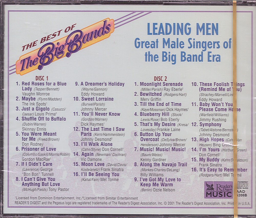 Leading Men (2 CD) Great Male Singers from Reader's Digest Best of Big ...