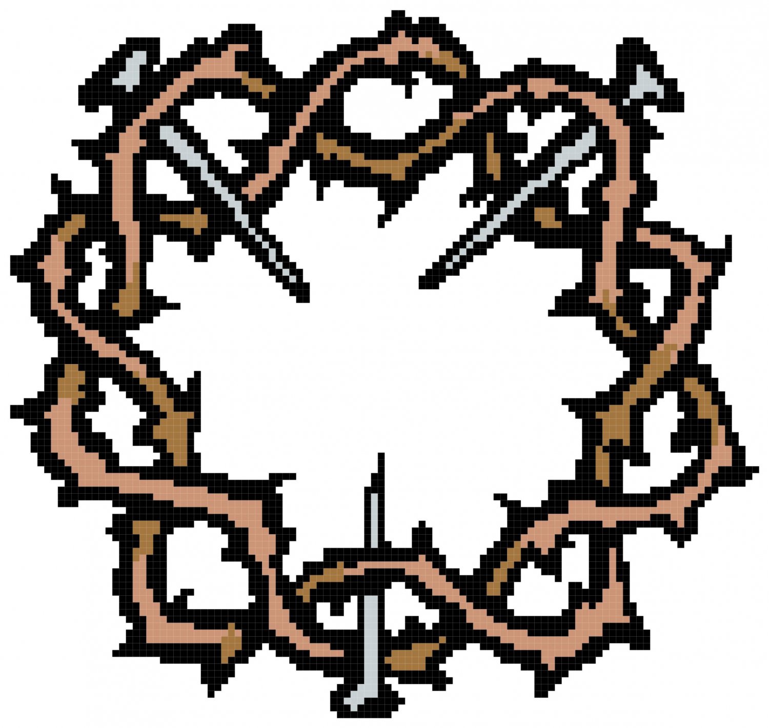 Crown of Thorns Symbol Pattern Chart Graph