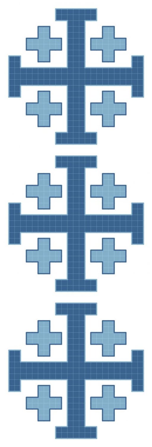 Jerusalem Cross Symbol Pattern Chart Graph