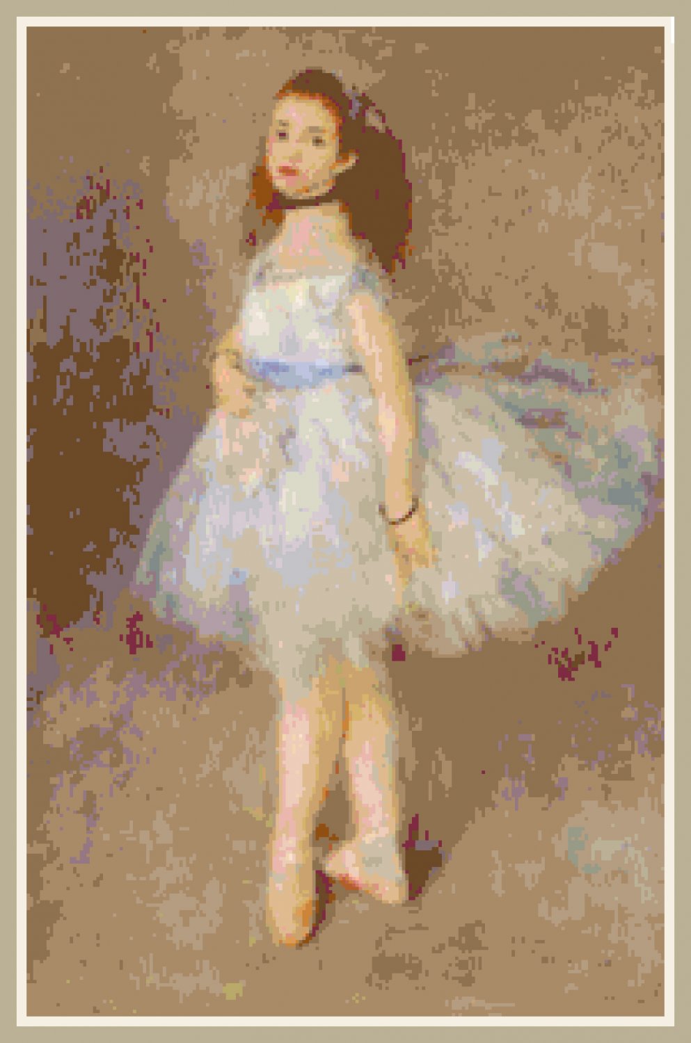 Renoir's The Dancer - 1874 Pattern Chart Graph
