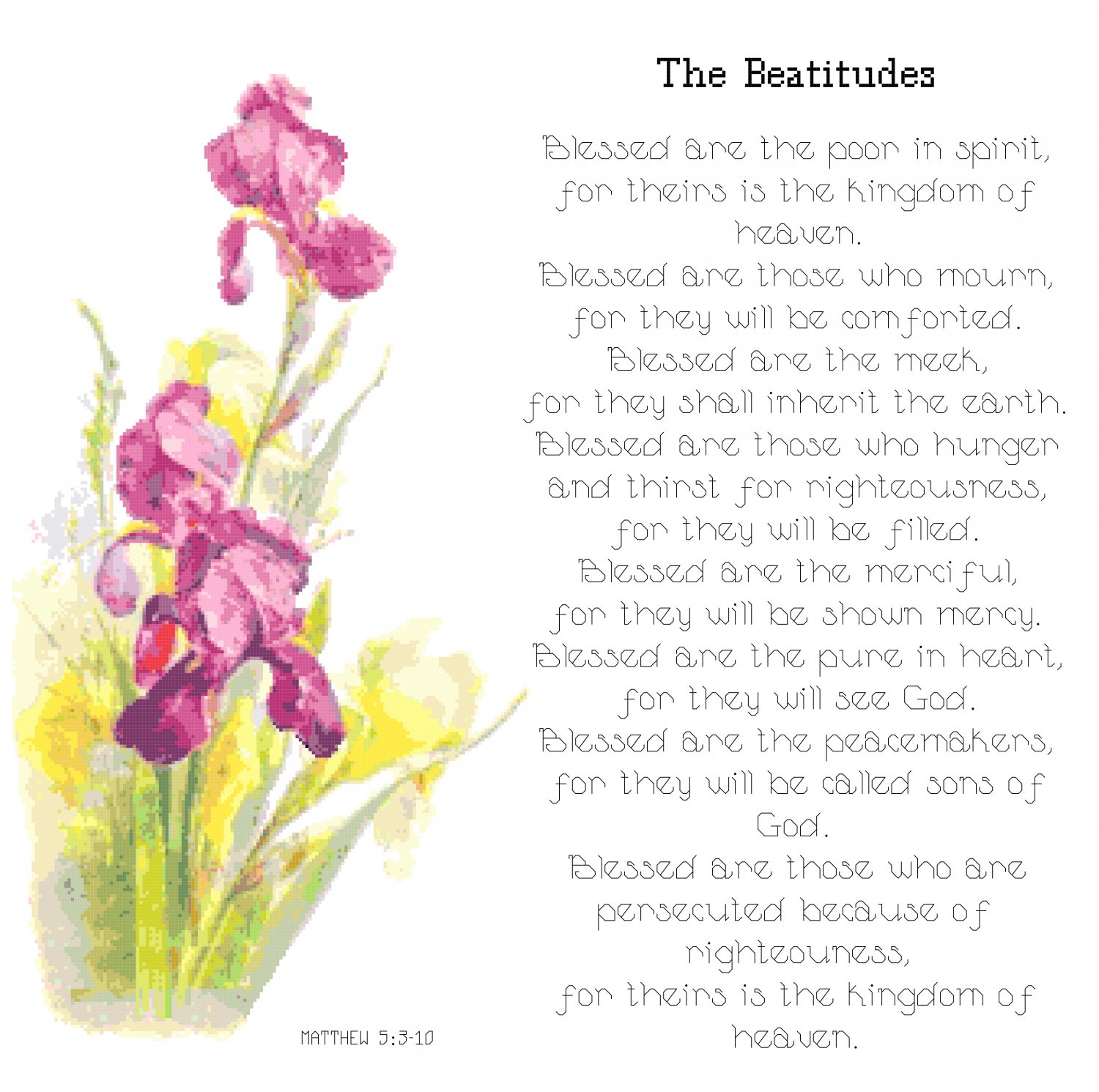 The Beatitudes Pattern Chart Graph