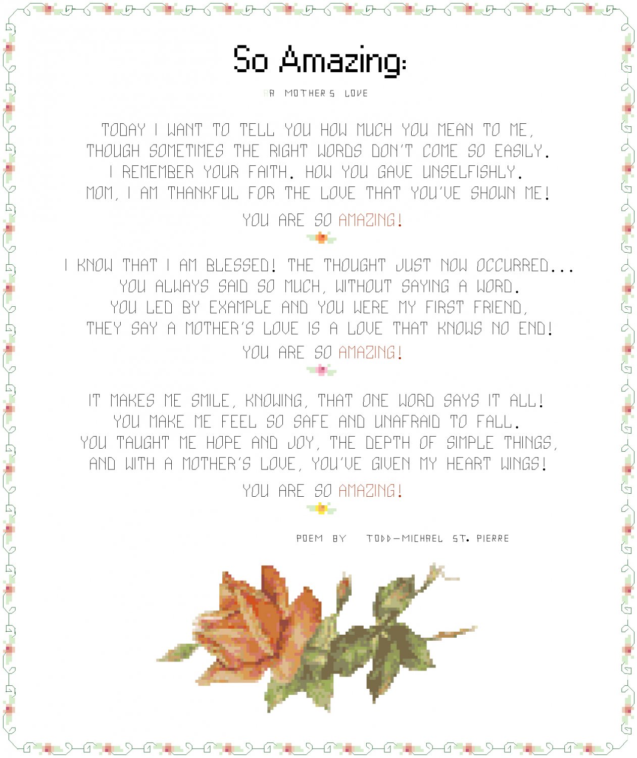 So Amazing! Pattern Chart Graph