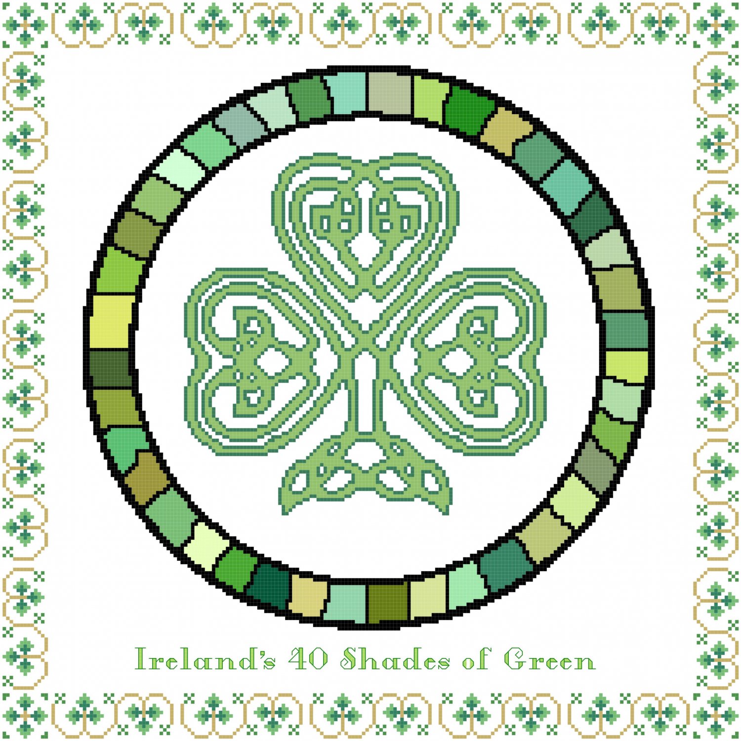 Ireland's 40 Shades of Green Pattern Chart Graph
